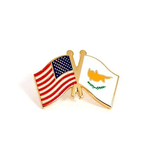 Cyprus & USA Friendship Flags Lapel Pin – I Love DC Gifts